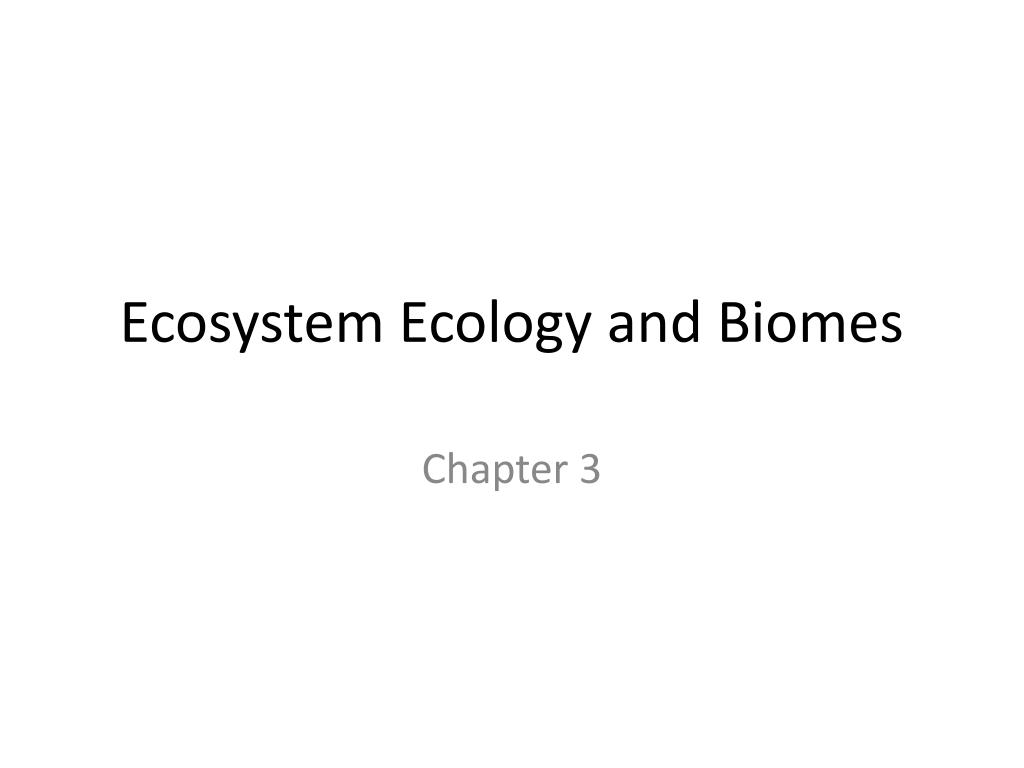 PPT - Ecosystem Ecology and Biomes PowerPoint Presentation, free ...