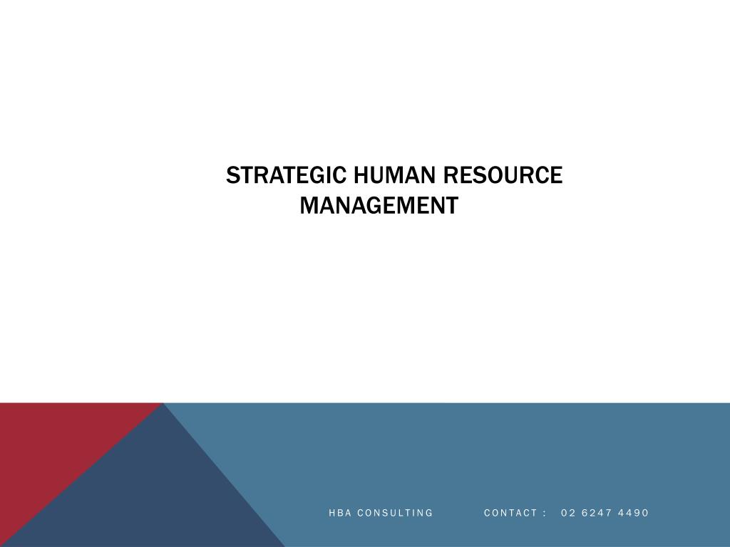 PPT - Strategic Human Resource Management PowerPoint Presentation - ID ...
