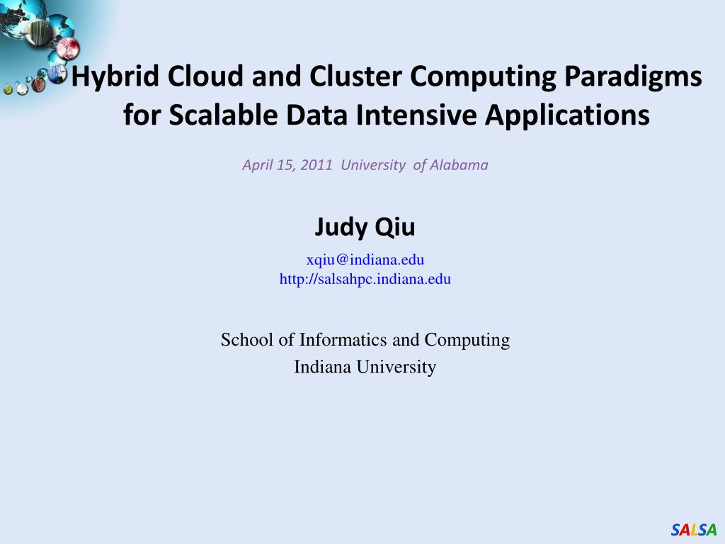 Ppt Hybrid Cloud And Cluster Computing Paradigms For Scalable Data