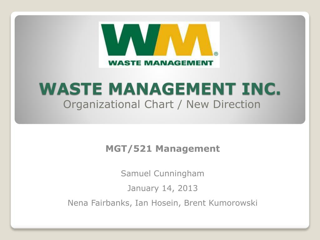 PPT - WASTE MANAGEMENT INC. PowerPoint Presentation, free download - ID ...