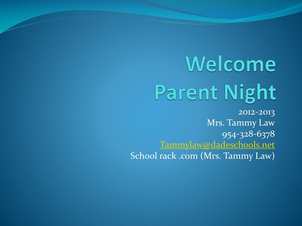 PPT - Welcome Parent Night PowerPoint Presentation, free download - ID ...