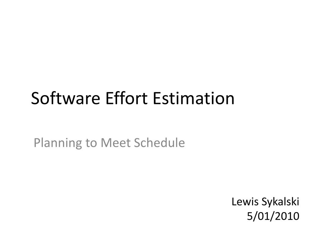 PPT - Software Effort Estimation PowerPoint Presentation, free download ...