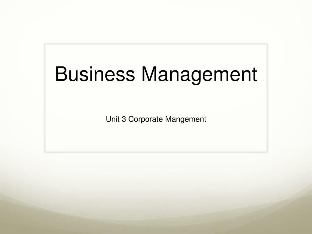 PPT - Business Management PowerPoint Presentation, free download - ID ...