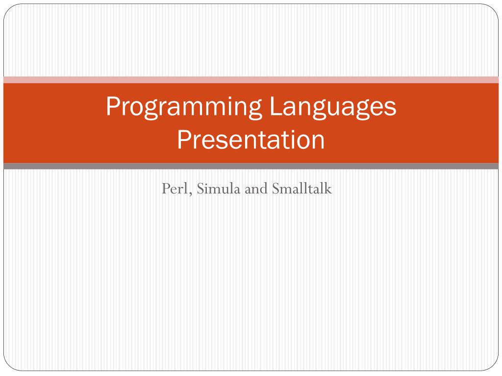 PPT - Programming Languages Presentation PowerPoint Presentation, free ...