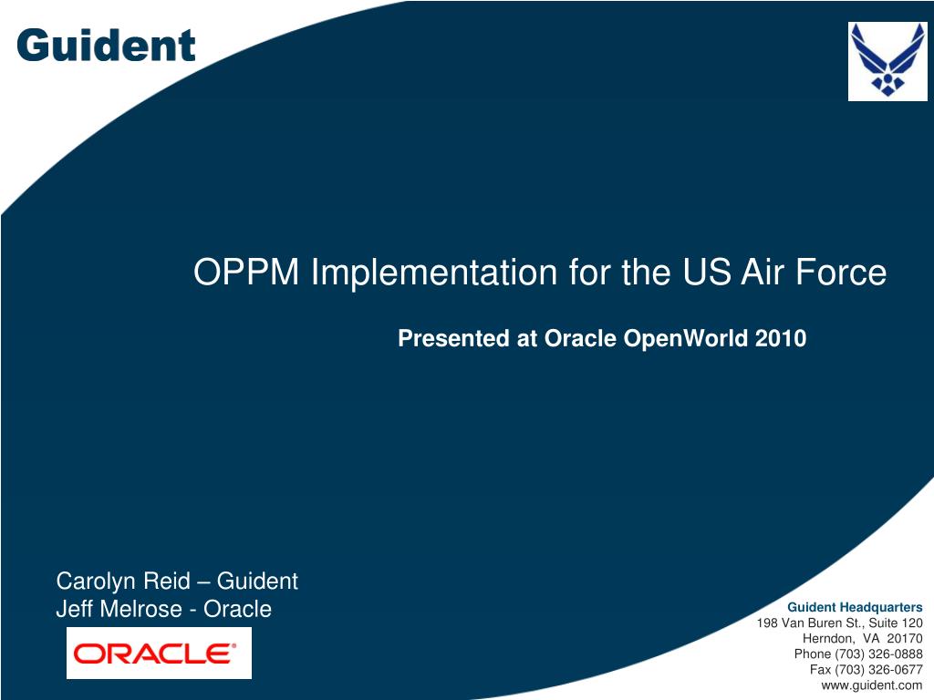 PPT - OPPM Implementation for the US Air Force PowerPoint Presentation ...