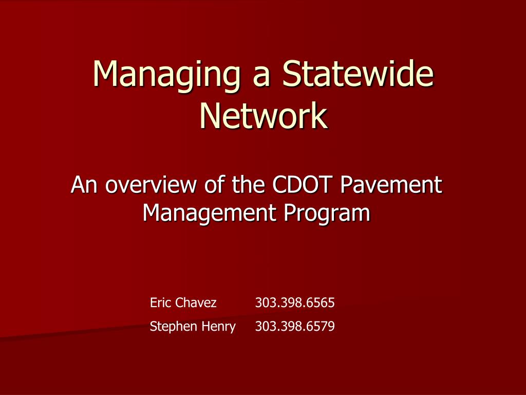 PPT - Managing a Statewide Network PowerPoint Presentation, free ...
