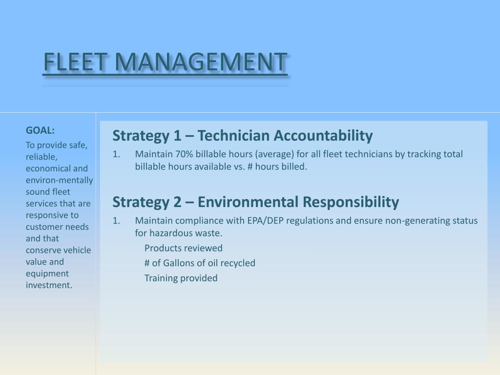 PPT - FLEET MANAGEMENT PowerPoint Presentation, free download - ID:1569431