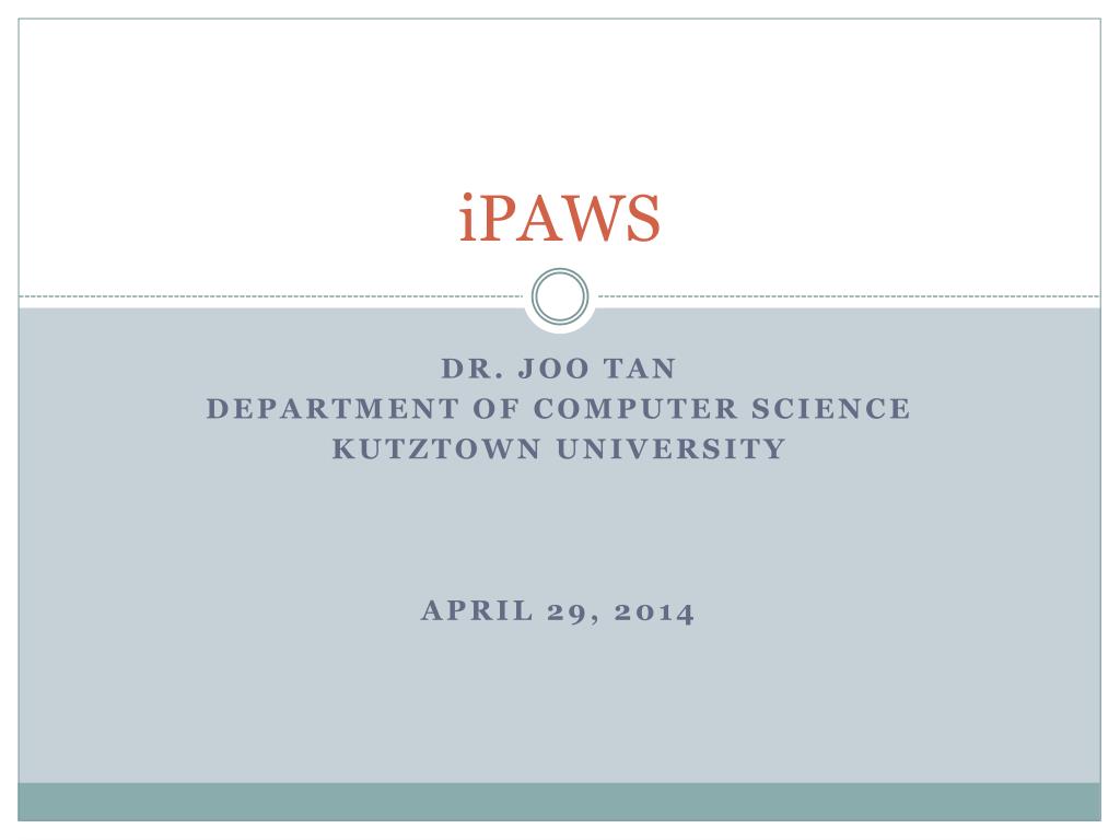 PPT - iPAWS PowerPoint Presentation, free download - ID:1569702