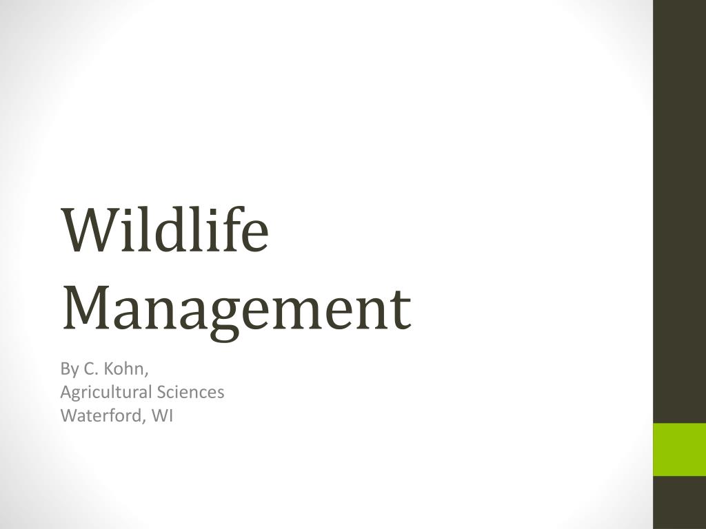 PPT - Wildlife Management PowerPoint Presentation, free download - ID ...