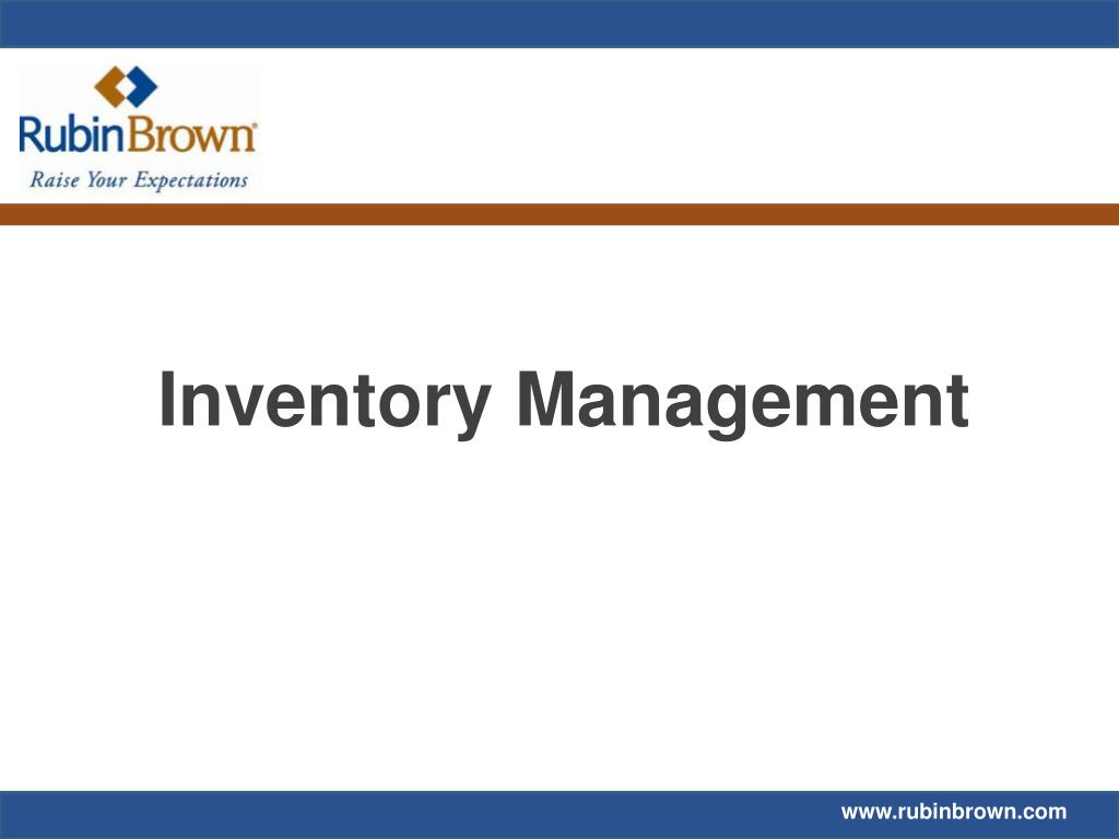 PPT - Inventory Management PowerPoint Presentation, free download - ID ...