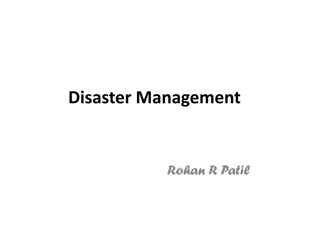PPT - Disaster Management PowerPoint Presentation, free download - ID ...