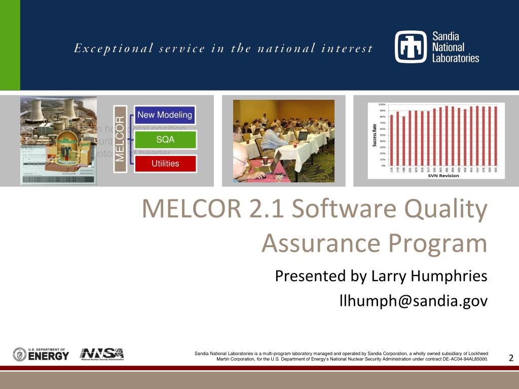 PPT - MELCOR 2.1 Software Quality Assurance Program PowerPoint ...