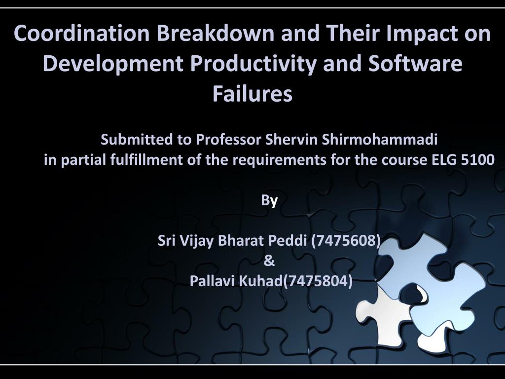 PPT - Coordination Breakdown and Their Impact on Development ...