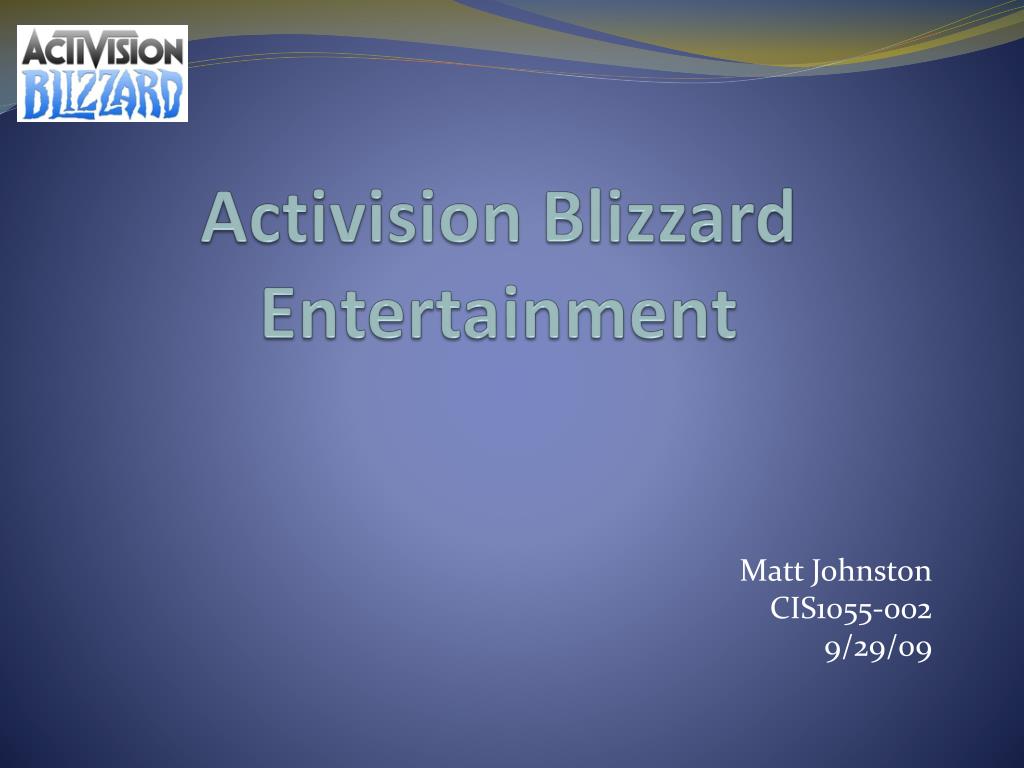 PPT - Activision Blizzard Entertainment PowerPoint Presentation, free ...