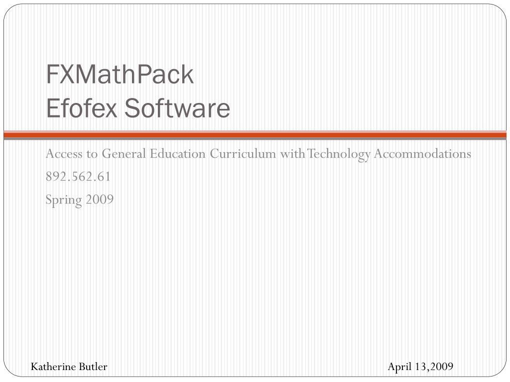 PPT - FXMathPack Efofex Software PowerPoint Presentation, free download ...