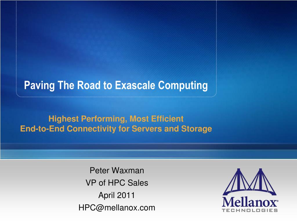 PPT - Paving The Road to Exascale Computing PowerPoint Presentation ...