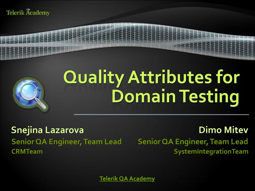 PPT - Quality Attributes for Domain Testing PowerPoint Presentation ...