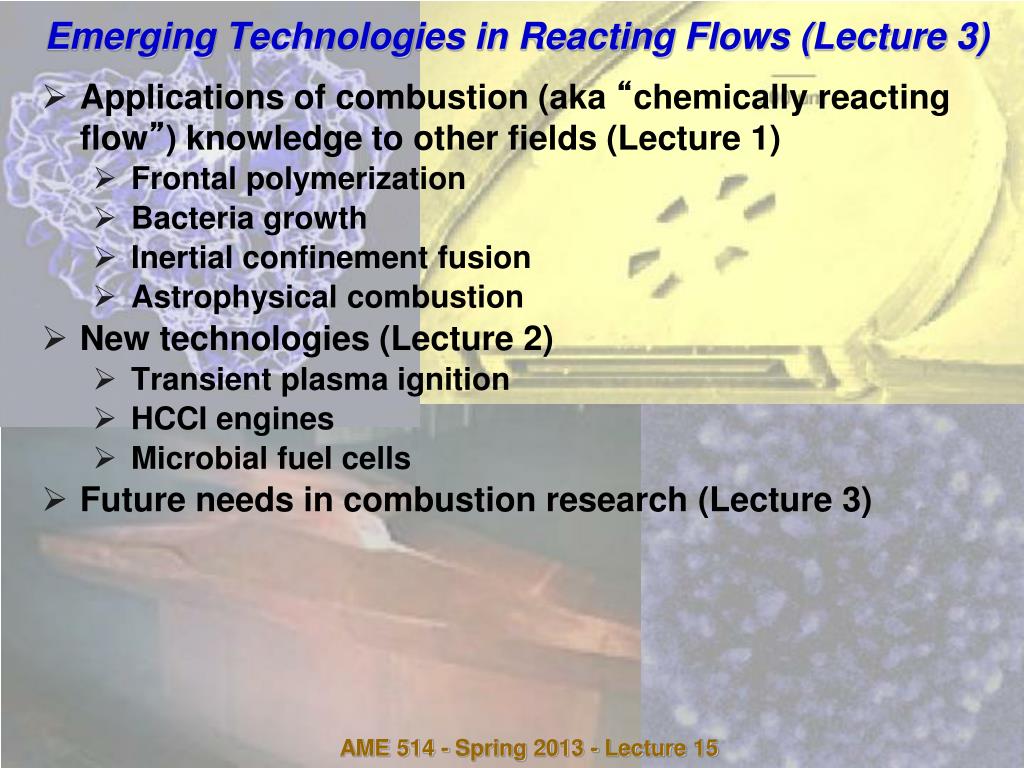 PPT - Emerging Technologies in Reacting Flows (Lecture 3 ) PowerPoint ...