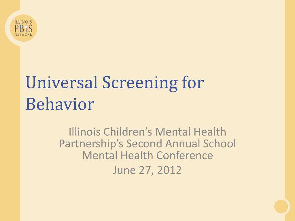 PPT - Universal Screening for Behavior PowerPoint Presentation, free ...