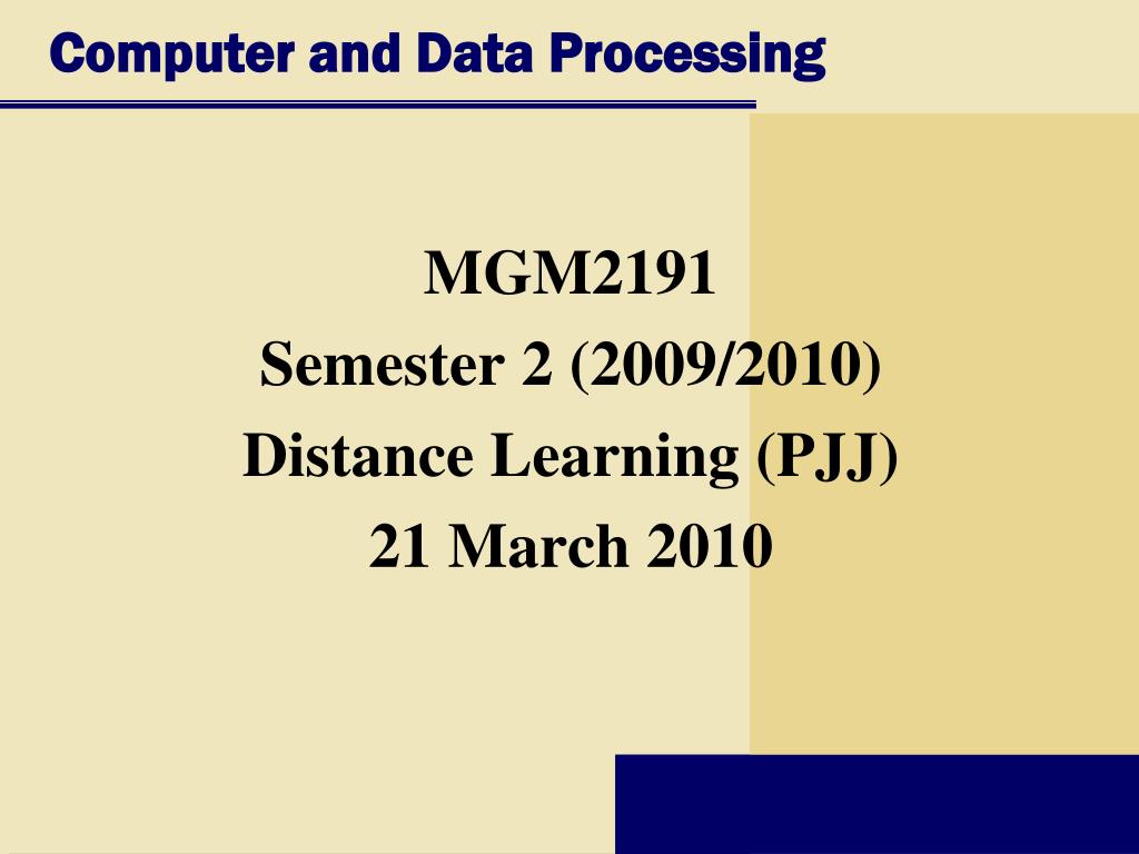 PPT - Computer and Data Processing PowerPoint Presentation, free ...