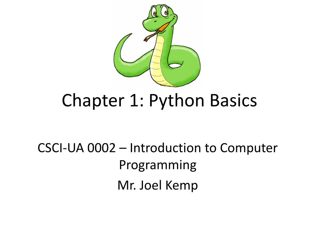 PPT - Chapter 1: Python Basics PowerPoint Presentation, free download ...
