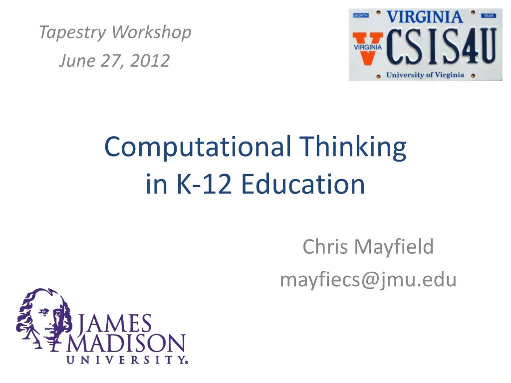 PPT - Computational Thinking in K-12 Education PowerPoint Presentation ...