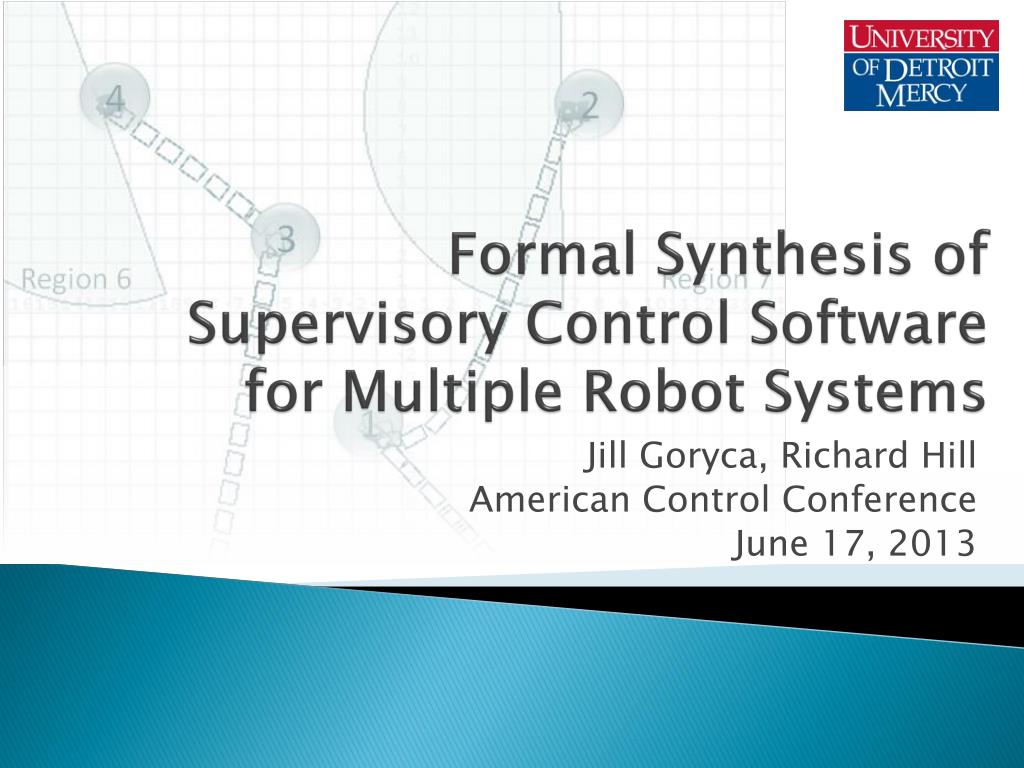 Ppt Formal Synthesis Of Supervisory Control Software For Multiple Robot Systems Powerpoint