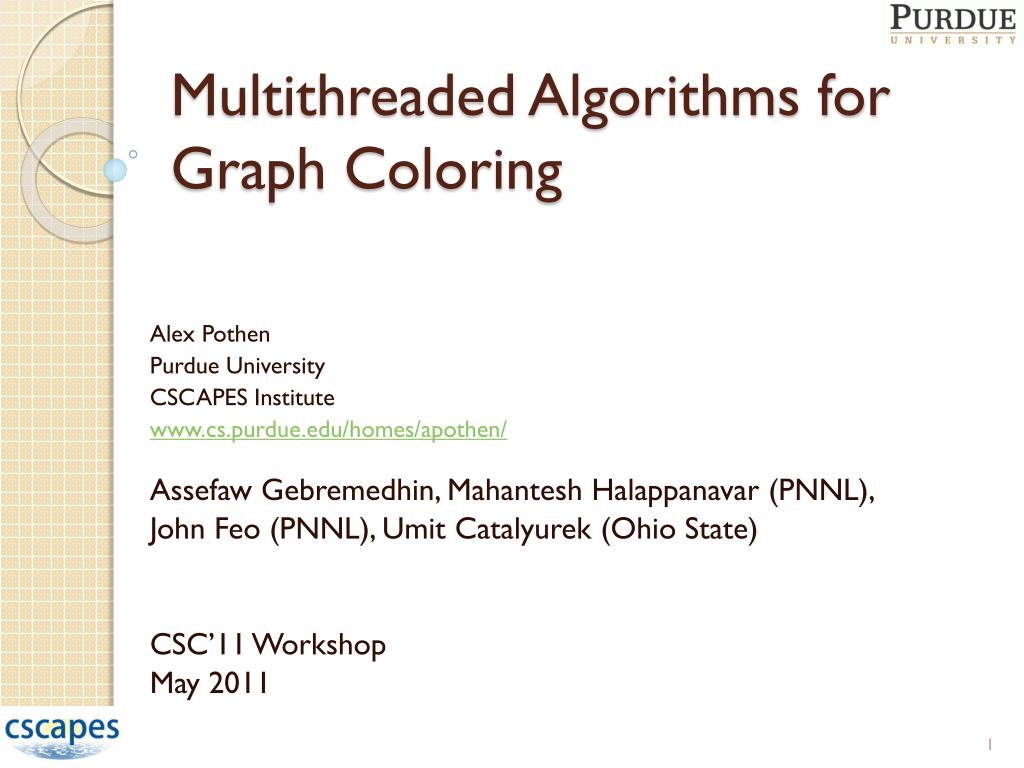 PPT - Multithreaded Algorithms for Graph Coloring PowerPoint ...