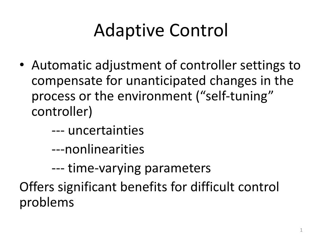 PPT - Adaptive Control PowerPoint Presentation, free download - ID:1582646