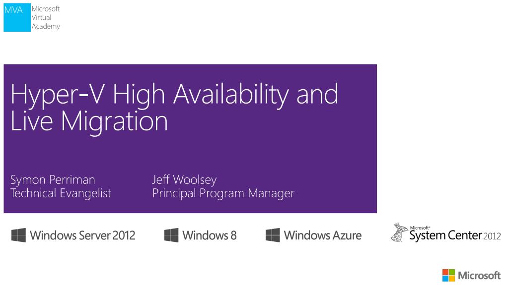 PPT - Hyper-V High Availability and Live Migration PowerPoint Presentation - ID:1583375