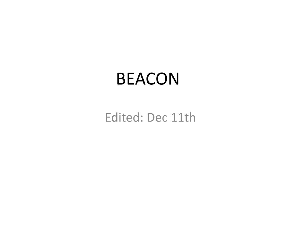 PPT - BEACON PowerPoint Presentation, free download - ID:1583507