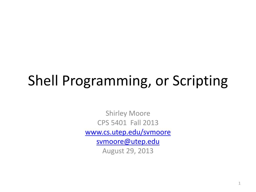Ppt Shell Programming Or Scripting Powerpoint Presentation Free