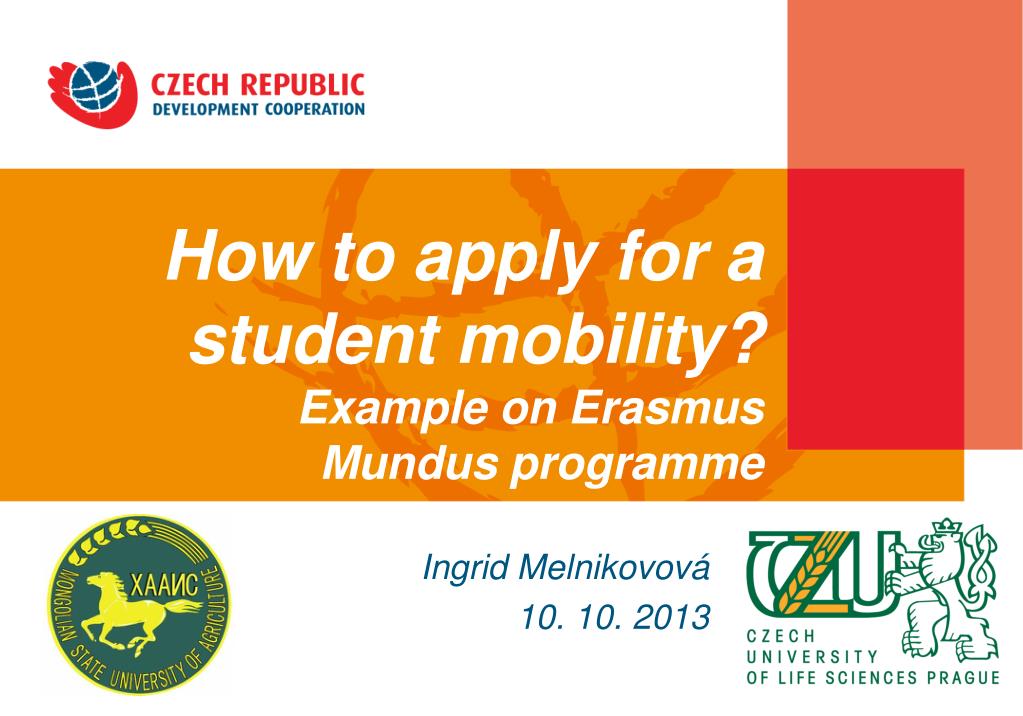 PPT - How to apply for a student mobility? Example on Erasmus Mundus ...