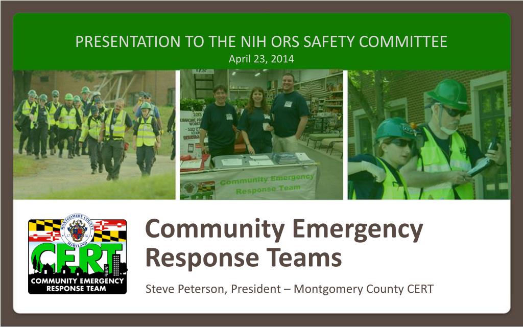 PPT - Community Emergency Response Teams PowerPoint Presentation, free ...