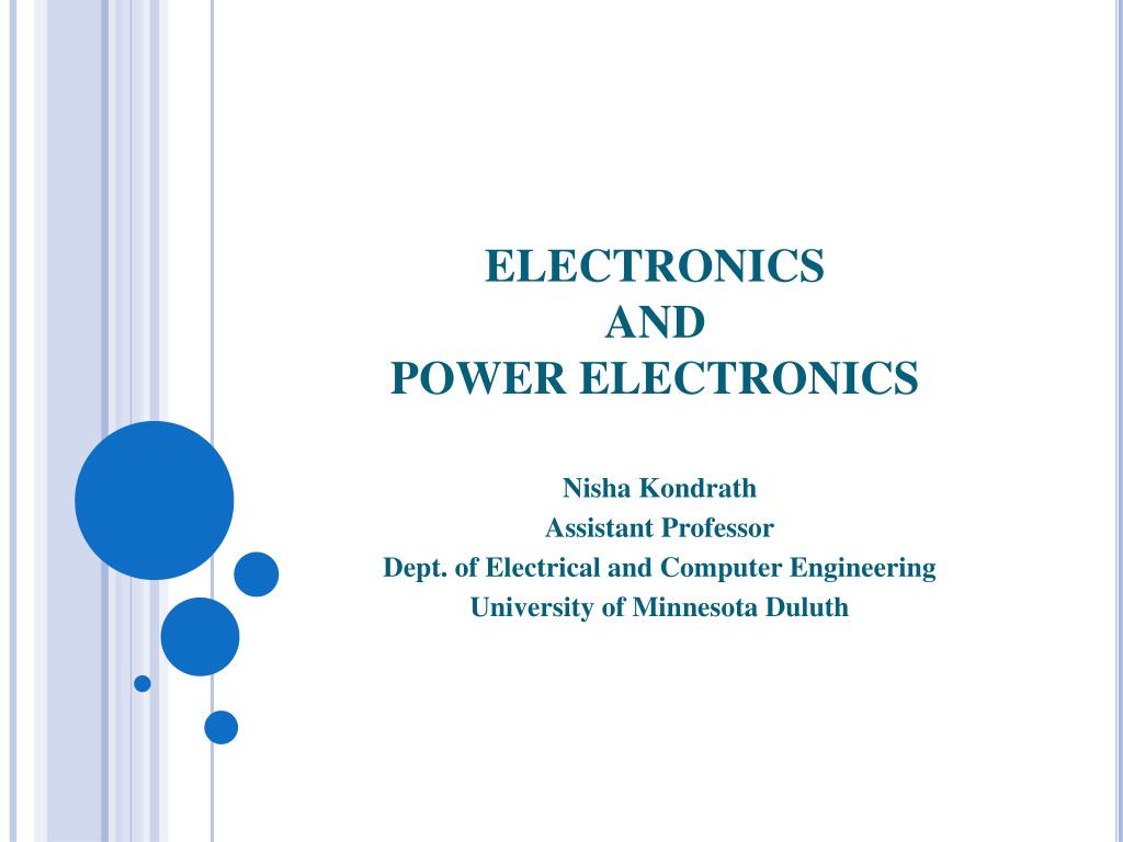 PPT - ELECTRONICS AND POWER ELECTRONICS PowerPoint Presentation, free ...