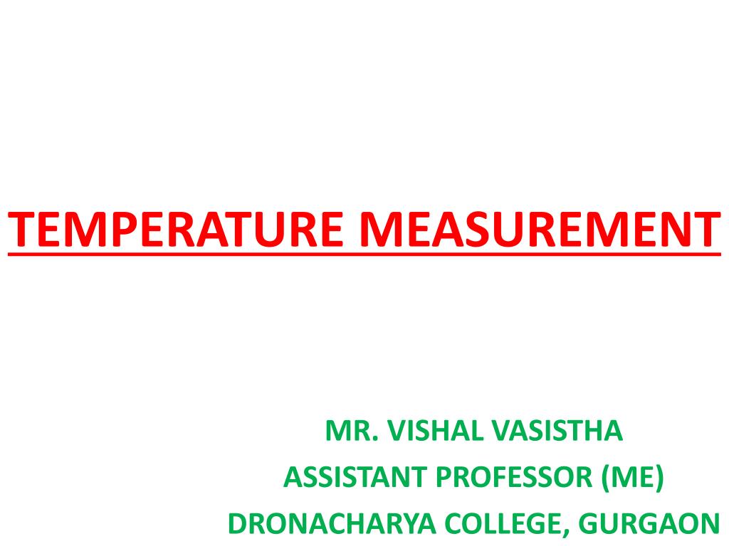 PPT - TEMPERATURE MEASUREMENT PowerPoint Presentation, free download ...