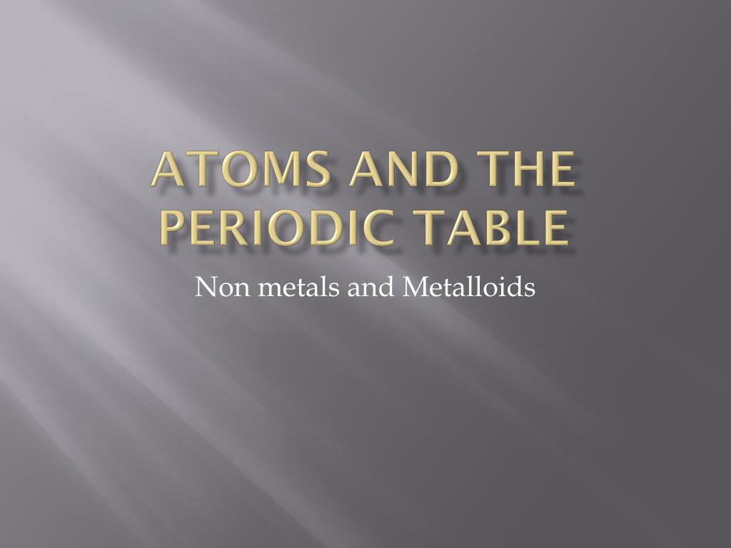 PPT - Atoms and the periodic table PowerPoint Presentation, free ...