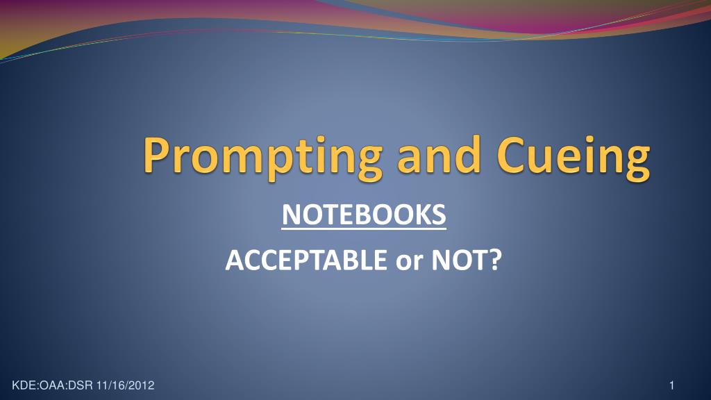 PPT - Prompting and Cueing PowerPoint Presentation, free download - ID ...