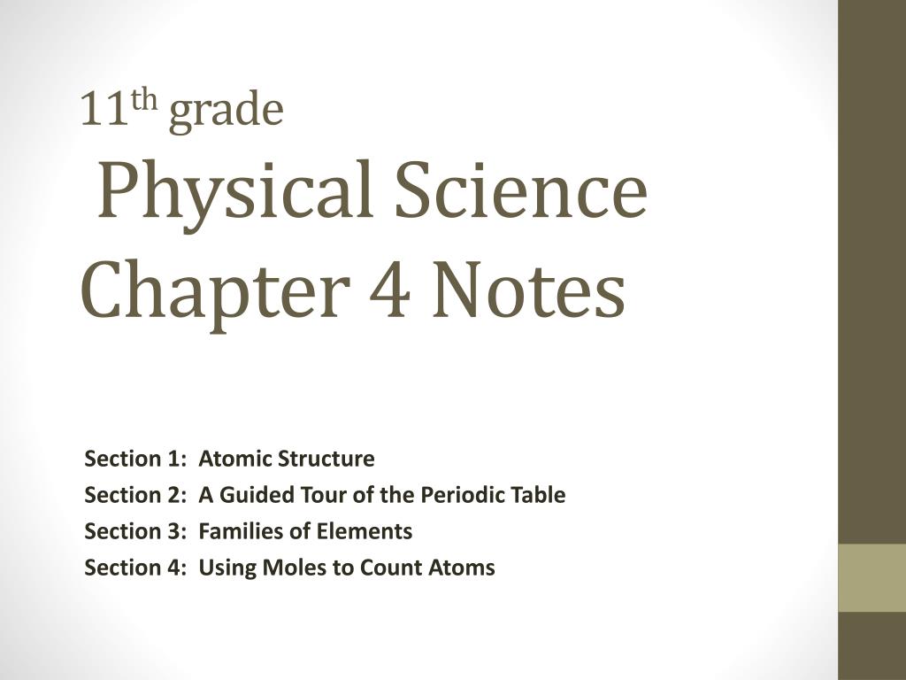 PPT - 11 th grade Physical Science Chapter 4 Notes PowerPoint ...