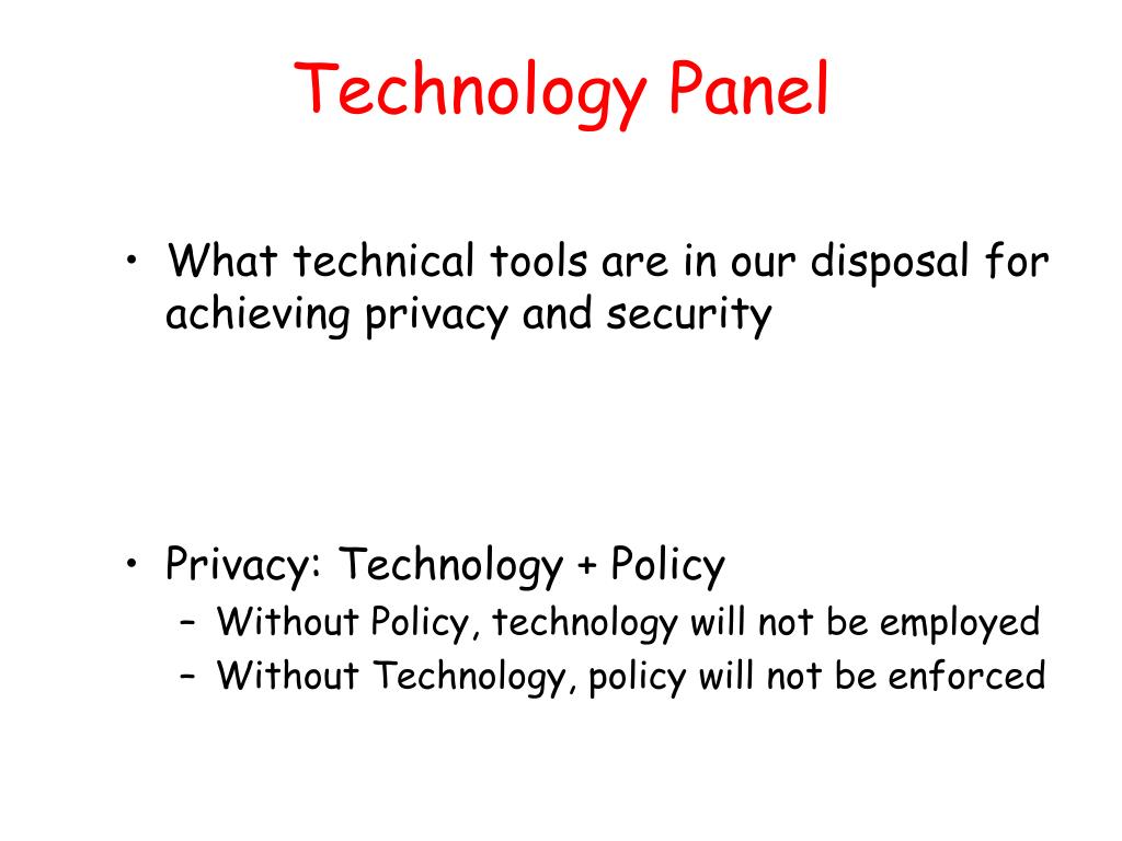 PPT - Technology Panel PowerPoint Presentation, free download - ID:1589989