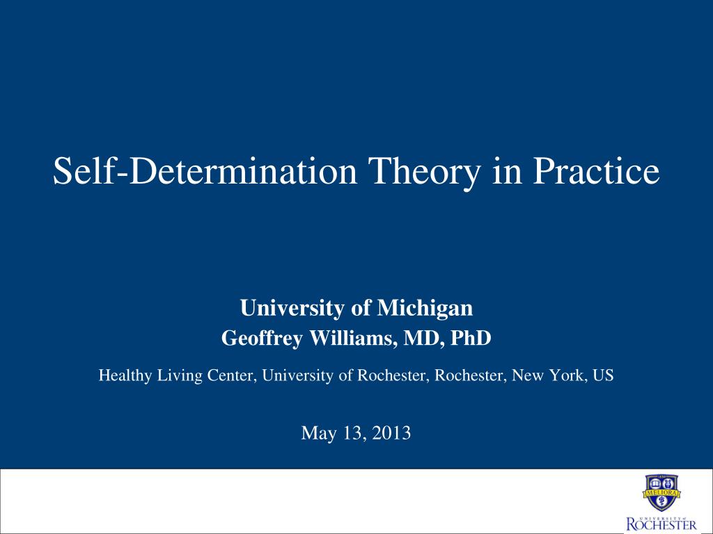 PPT - Self-Determination Theory in Practice PowerPoint Presentation ...