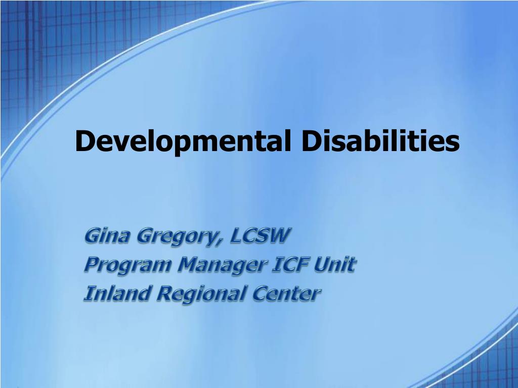 PPT - Developmental Disabilities PowerPoint Presentation, free download ...