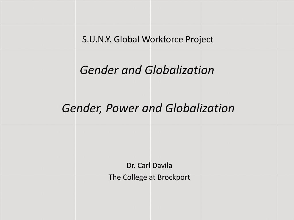 PPT - Gender and Globalization PowerPoint Presentation, free download ...