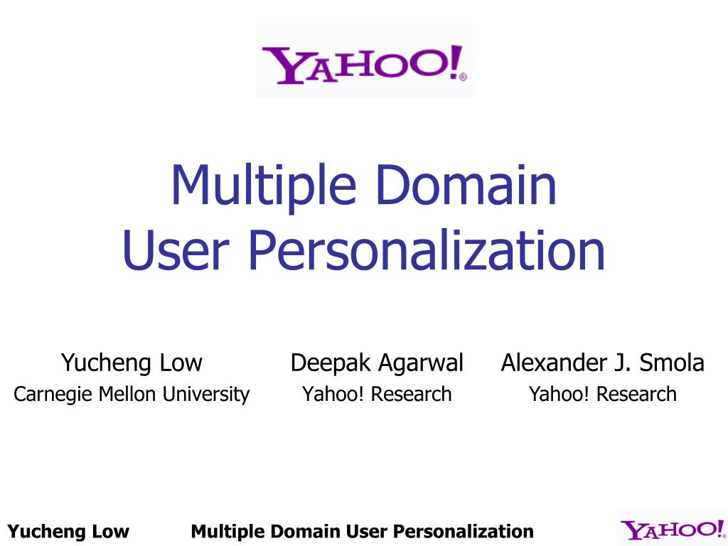 PPT - Multiple Domain User Personalization PowerPoint Presentation ...