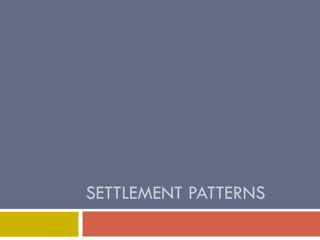 PPT - Settlement Patterns PowerPoint Presentation, free download - ID ...