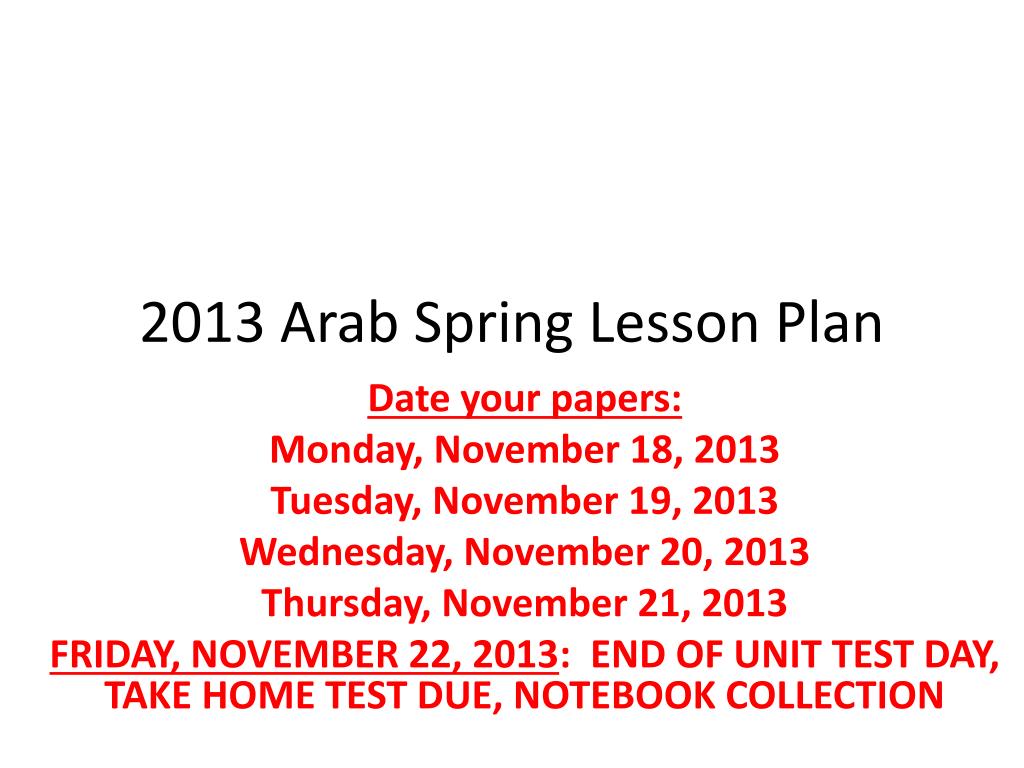 PPT - 2013 Arab Spring Lesson Plan PowerPoint Presentation, free ...