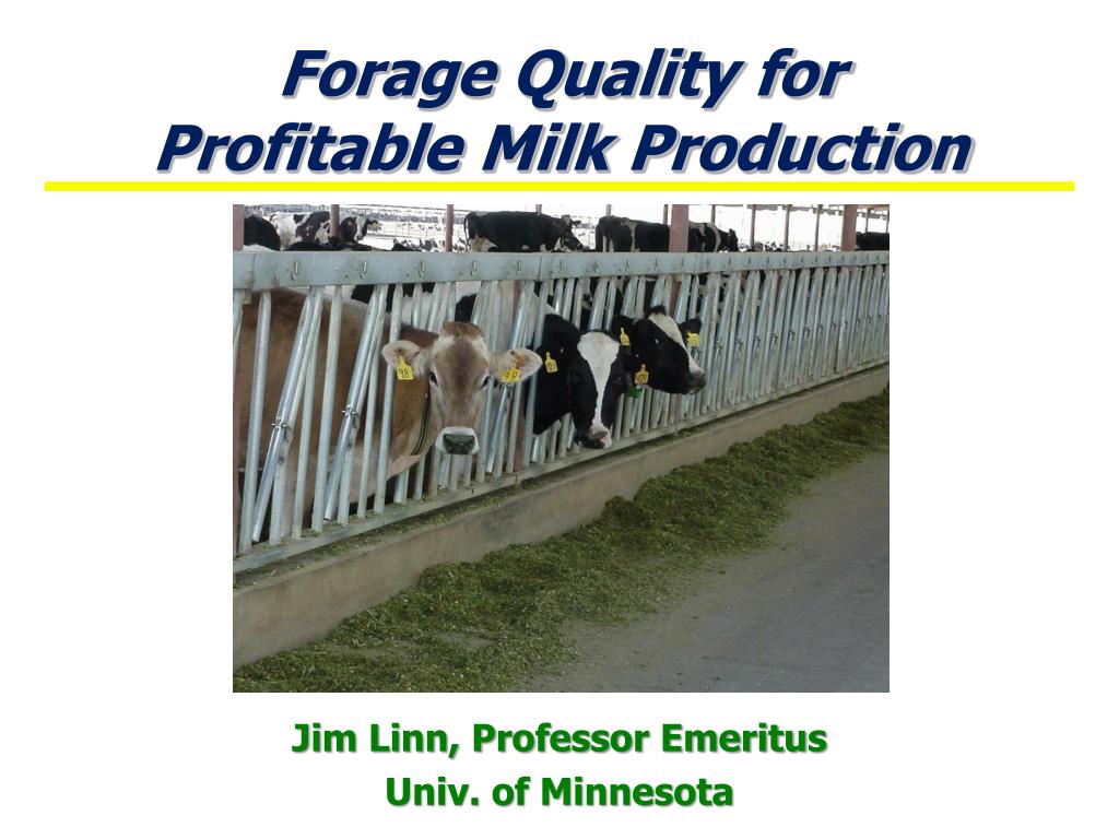 PPT - Forage Quality for Profitable Milk Production PowerPoint ...