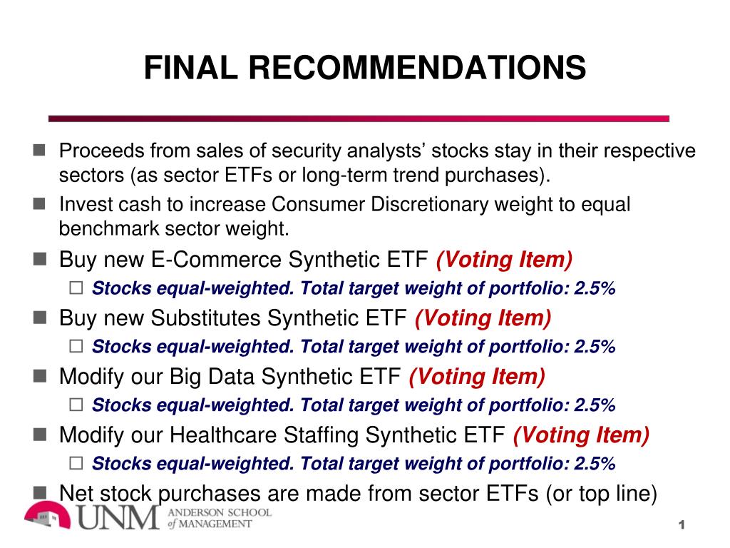 PPT - FINAL RECOMMENDATIONS PowerPoint Presentation, free download - ID ...