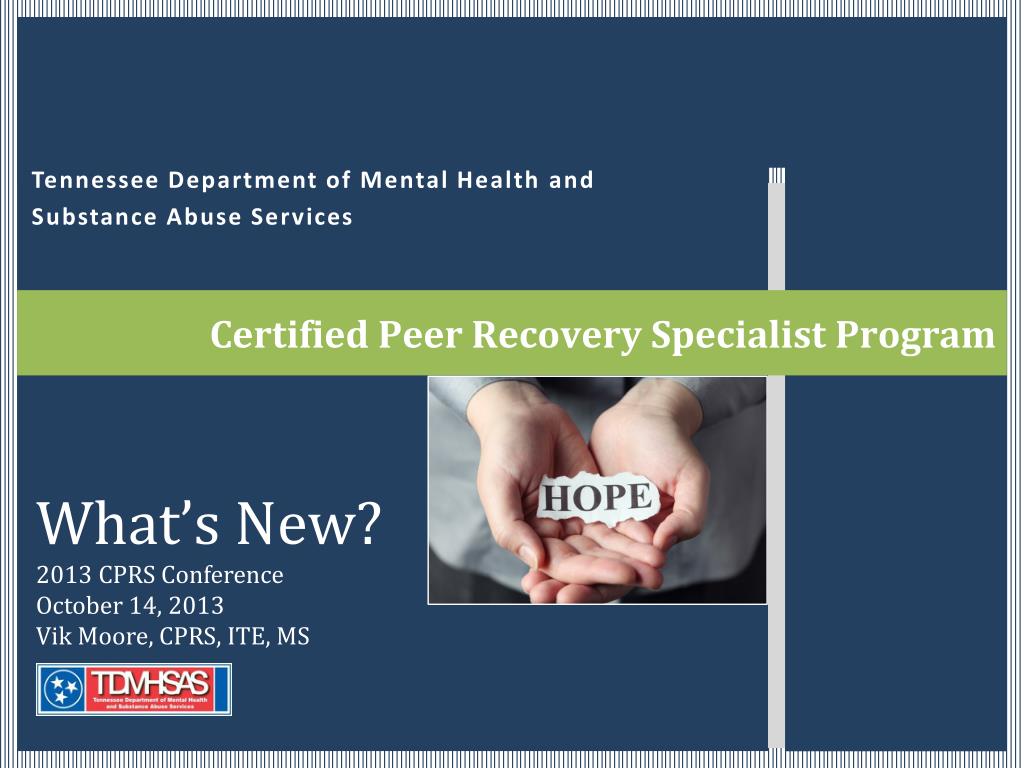 PPT - Certified Peer Recovery Specialist Program PowerPoint ...