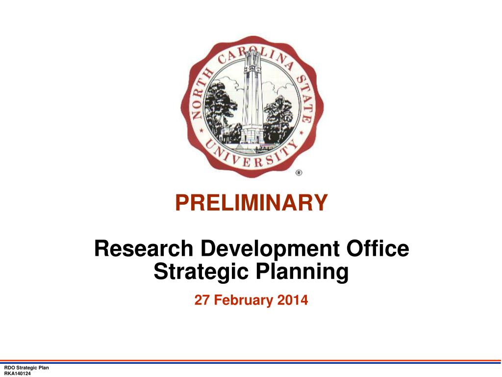 PPT - PRELIMINARY Research Development Office Strategic Planning ...